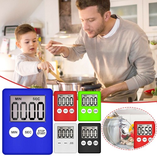 Large LCD Kitchen Cooking Digital Timer Count Down Up Clock Loud Alarm ...