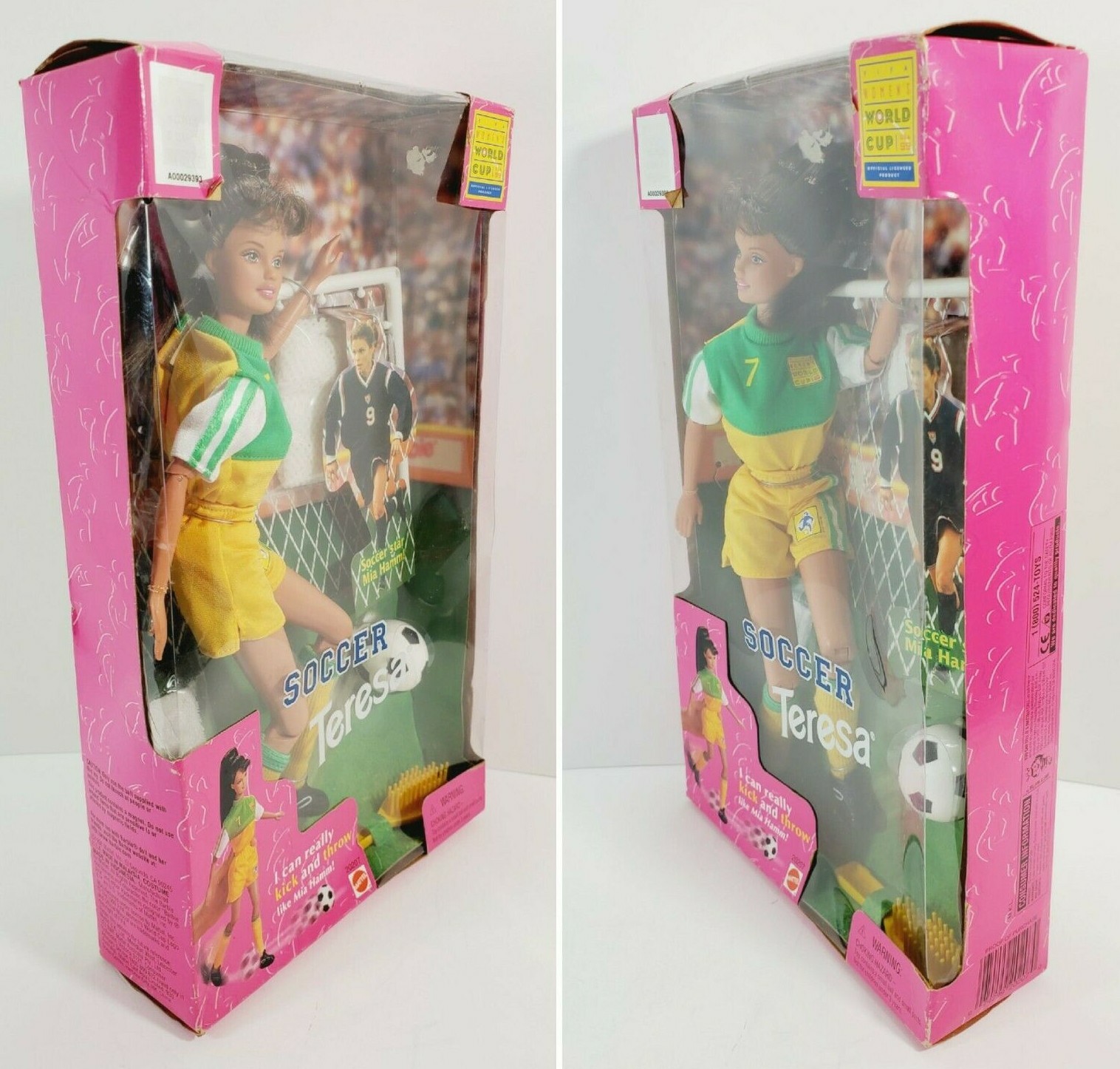 NEW 1998 FIFA Soccer TERESA as Mia Hamm Barbie Doll Mattel #20207 | eBay
