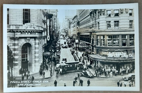 RPPC San Francisco. Powell Street. Pig n Whistle. Owl Drug. Real Photo ...
