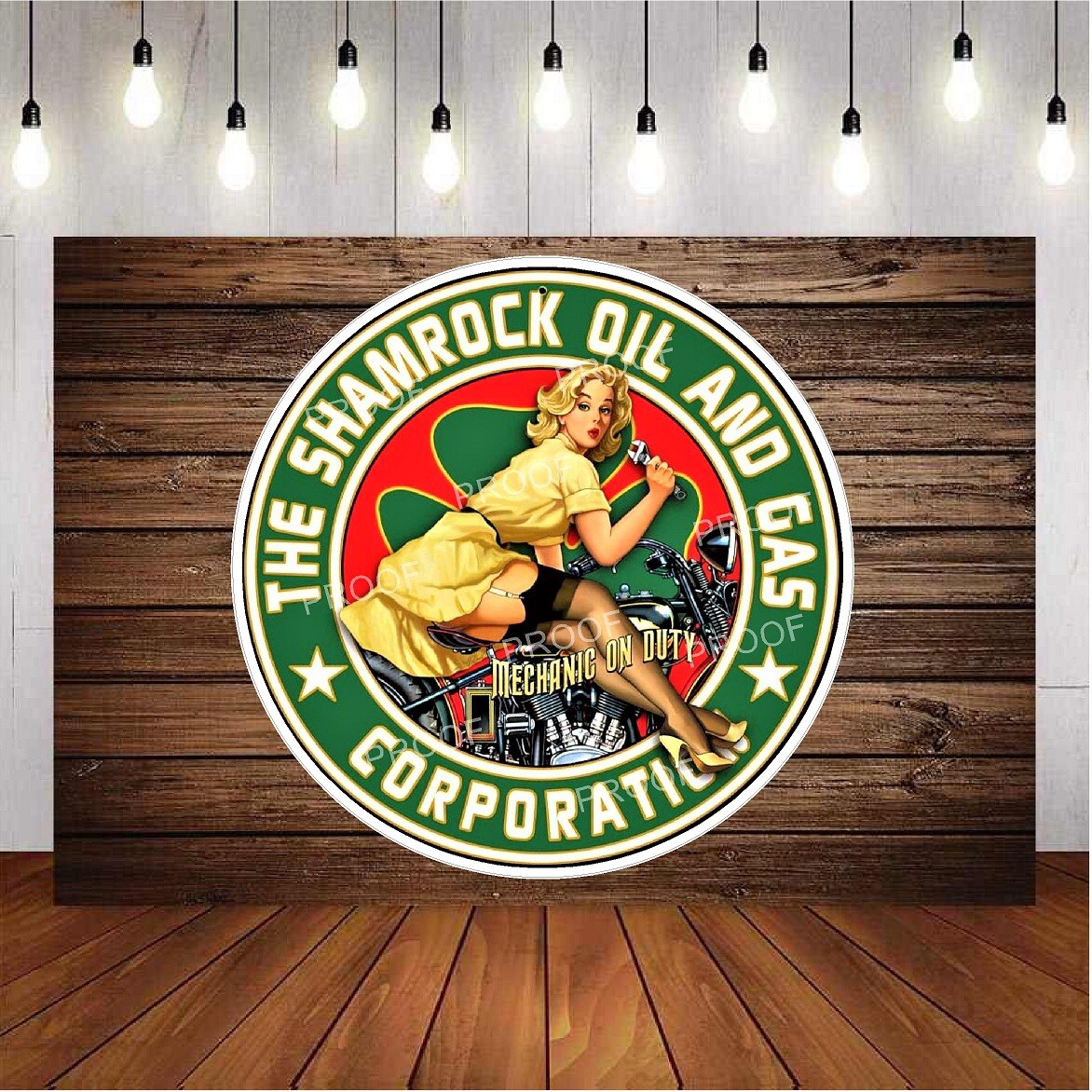 THE SHAMROCK OIL AND GAS CORPORATION VINTAGE PINUP GIRL DECAL STICKER ...