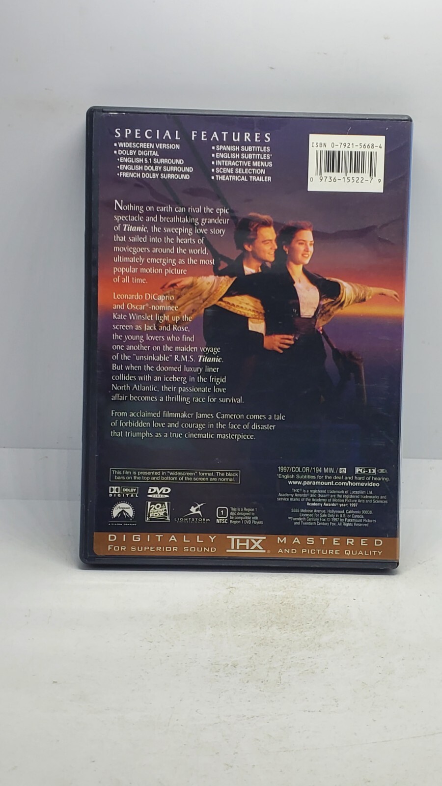 Titanic (DVD, 1999) 97361552279 | eBay