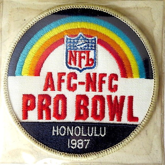 1987 PRO BOWL PATCH HAWAII ~ Willabee & Ward OFFICIAL NFL FOOTBALL ...