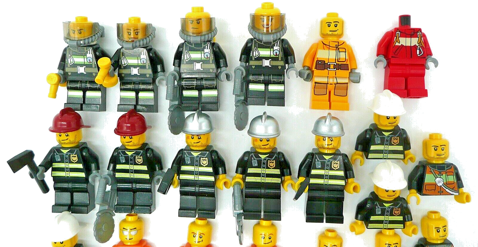 LEGO Firefighters & Paramedics Minifigure Lot - First Responders Coast ...