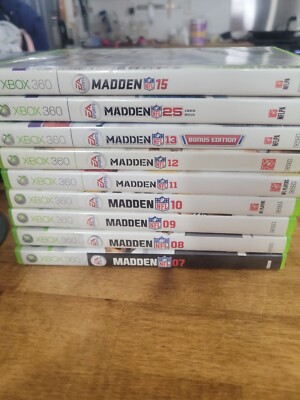 Lot Of 9 Xbox 360 Madden Games ,2007 Through 2015 | eBay
