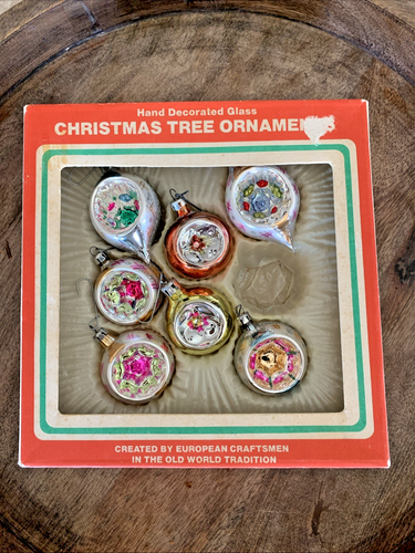 Vintage Commodore Romania Glass Christmas Ornaments Set European ...
