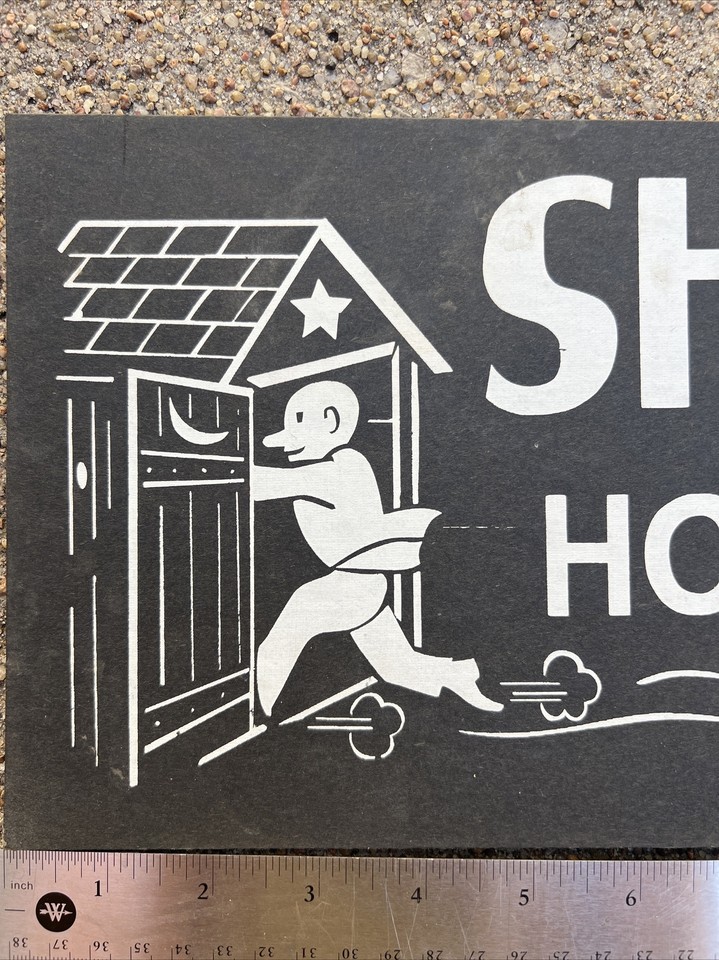 Shed House Outhouse Cardboard Sign Deco Vintage 7x11 | eBay