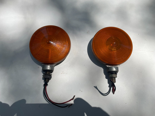 Vintage Grote #5065 4" Round Orange Marker Lights | eBay