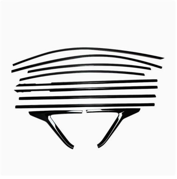 For Cadillac XTS 13-19 black steel window sill molding strip cover ...