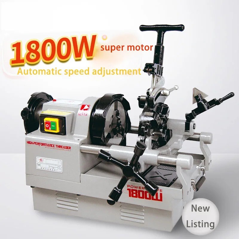 Electric threading machine gas fire pipe opening machine 2 inch 2.5 ...