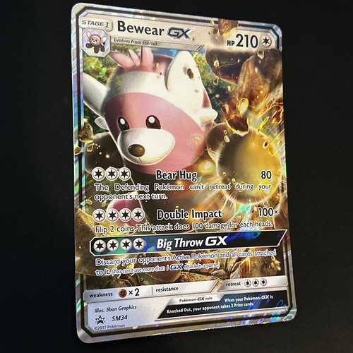 Lot Of 1 Bewear GX SM34 Star Promo Pokemon Giant Oversized Jumbo Card ...