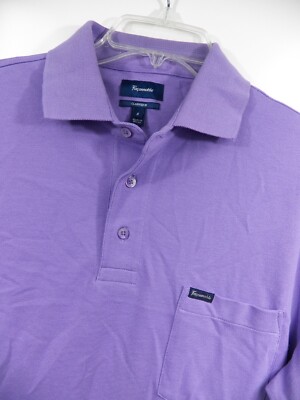 FACONNABLE FRANCE MENS SMALL POLO SHIRT SUMMER PURPLE LAVENDER PIQUE ...