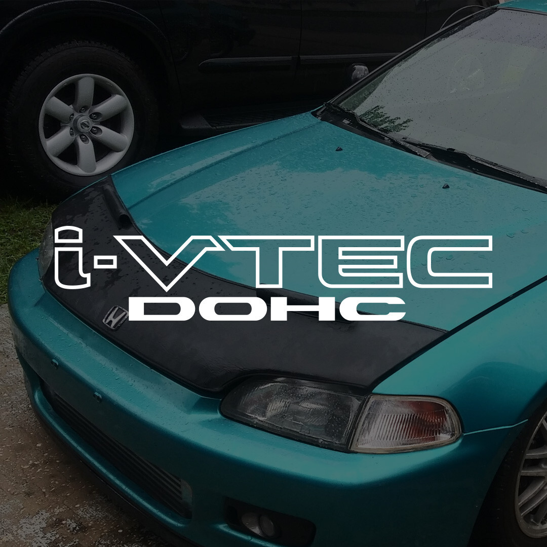 DOHC Vtec Sticker 92-00 Honda Civic Si Die Cut Vinyl OEM 1.8" x 12" | eBay