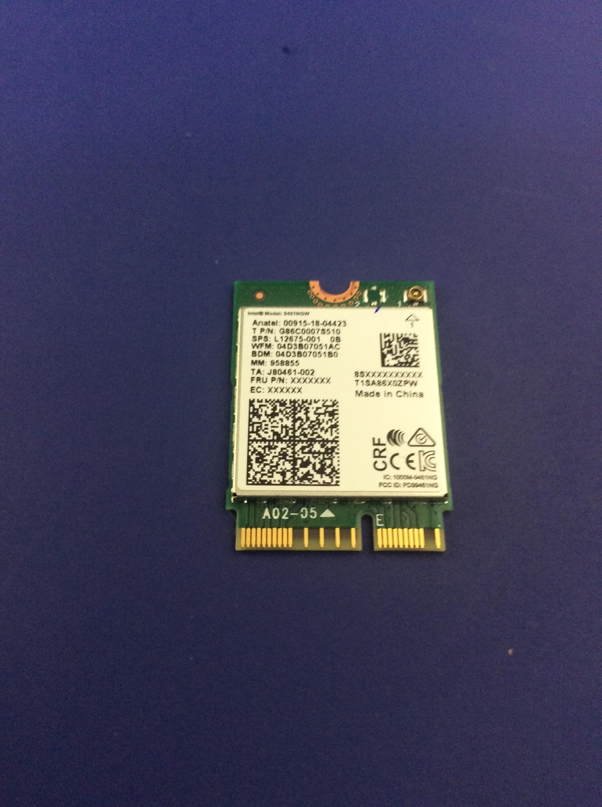 L12675-001 G86C0007S510 HP 15-bs212wm wifi wireIes Card intel Dual Band ...