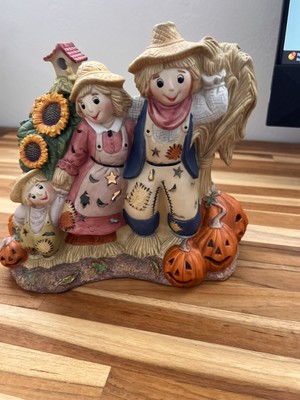 Retired Partylite P7323 Scarecrow Family Tealight Candle Holder ...