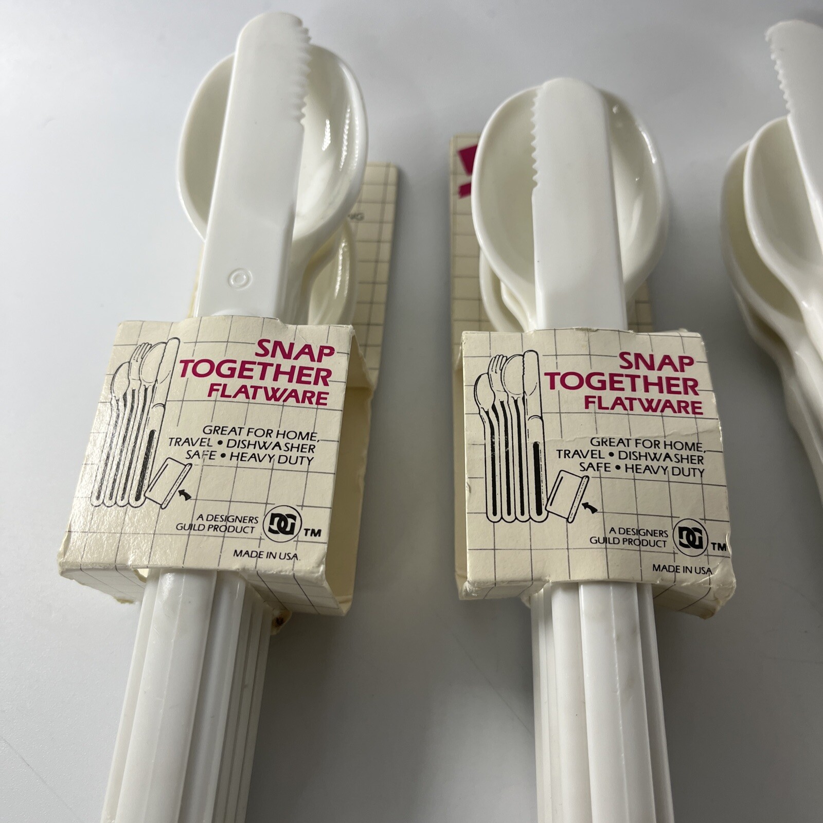 Tupperware on The Go Cutlery 4 Sets Silverware Fork Knife Spoon Snap ...