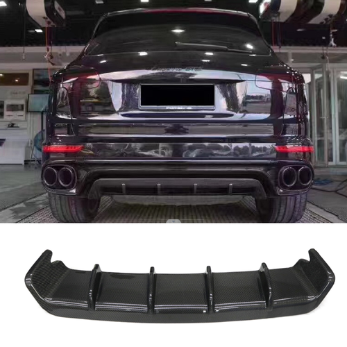 Carbon Fiber Car Rear Diffuser Bumper Lip for Porsche Cayenne 958.2 ...