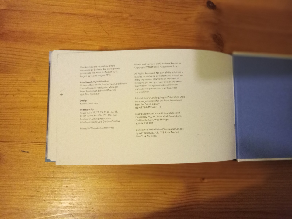 ARCTIC SKETCHBOOKS by Barbara Rae, RADA, 2018 | eBay UK