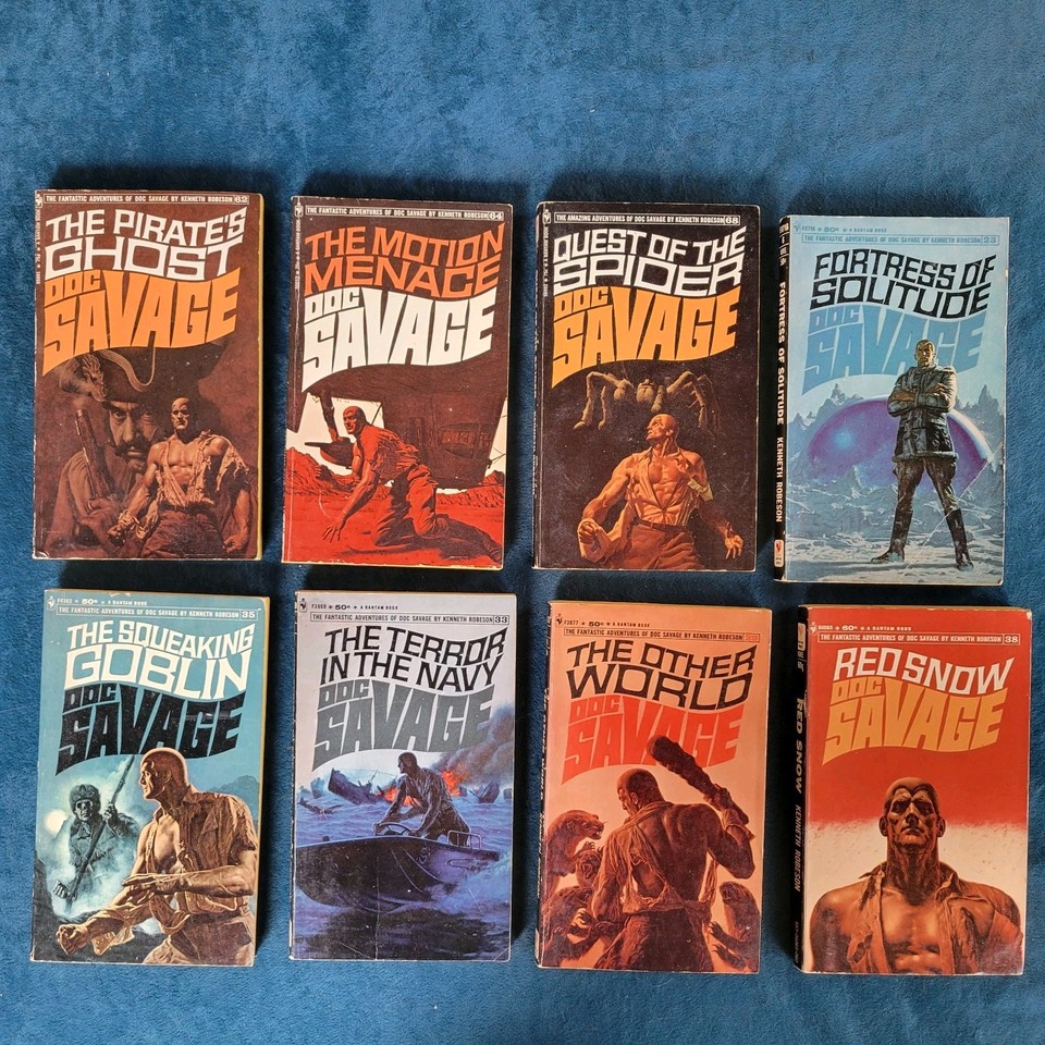 DOC SAVAGE PAPERBACK BOOKS ; LOT OF SIXTEEN ; BANTAM BOOKS ; KENNETH ...