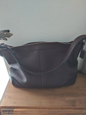 Coach Large Brown Leather Handbag F0882-F12323 16"x11" | eBay