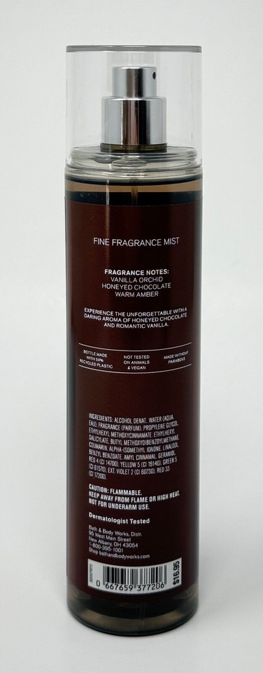 1 BATH & BODY WORKS CHOCOLATE AMBER FINE FRAGRANCE MIST BODY SPRAY 8 OZ ...