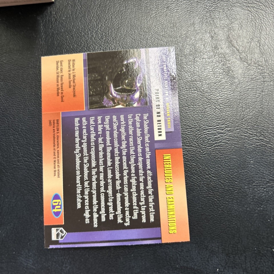 Jb6a Babylon 5 The Complete 2002 Rittenhouse #64 Rance Howard Ed WASSer ...