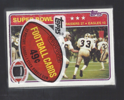 1981 TOPPS FOOTBALL CELLO PACK SUPER BOWL ON TOP LESTER HAYES BACK MINT ...