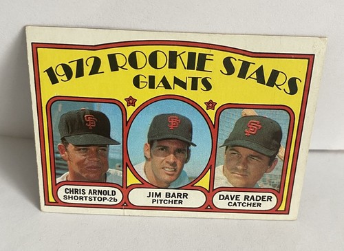 Chris Arnold / Jim Barr / Dave Rader 1972 Topps Rookie Stars #232 Giants | eBay