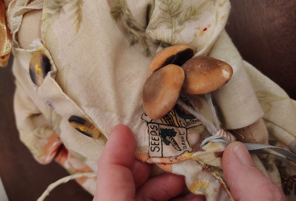 Carmen Manago Doll Emma Gardener w/ Tag Mushrooms Flowers in Basket ...