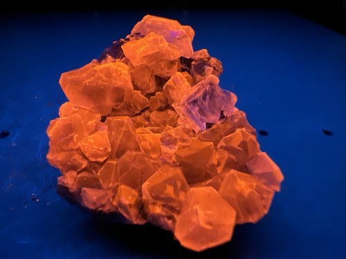Fluorescent Chabazite-Calcite Ojuela Mine, Mapimi, Durango, Mexico 22 g ...