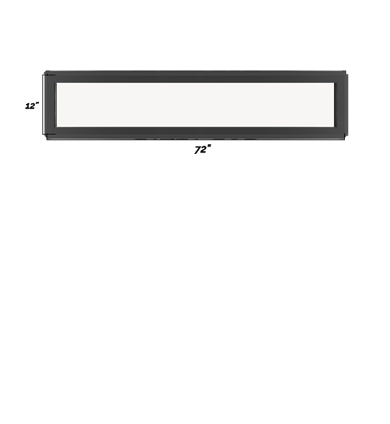 Shed Windows and More Double Pane Black Transom Window 72" x 12" Low-E ...