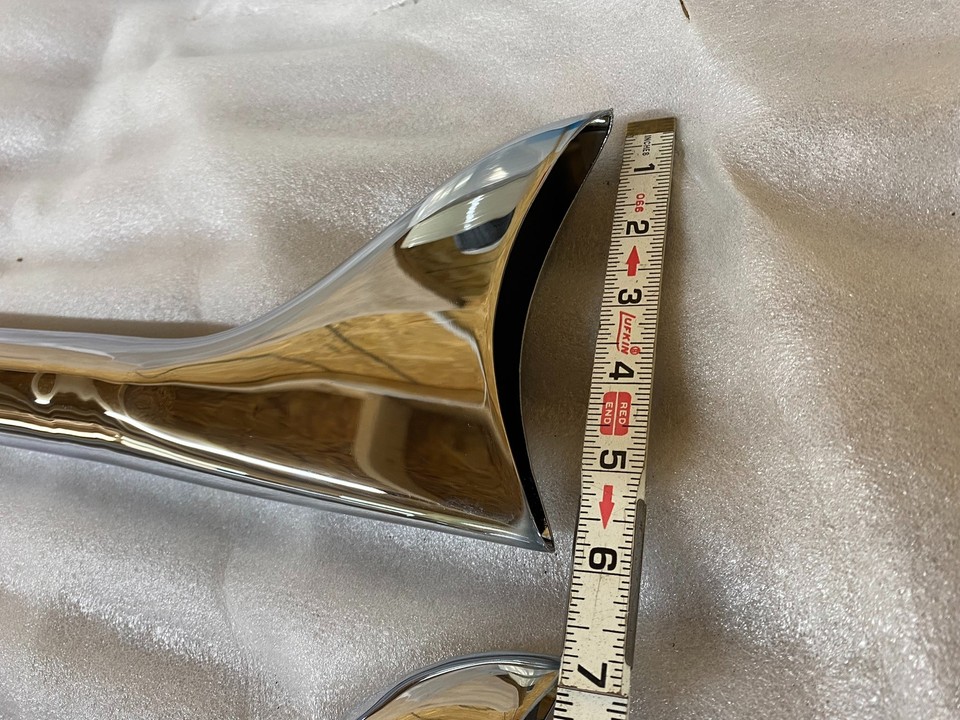 30" 1 3/4 Fishtail Slip On Mufflers Harley Chopper FLH Shovelhead ...