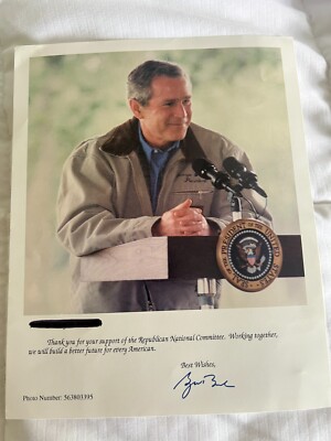 George W. Bush Auto Pen Signed Photograph Sent to Supporter 8" X 10" | eBay
