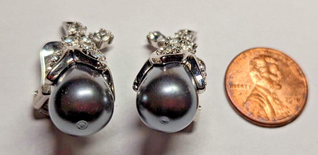 Vintage Nolan Miller Baroque Pearl & Rhinestone Signe… - Gem