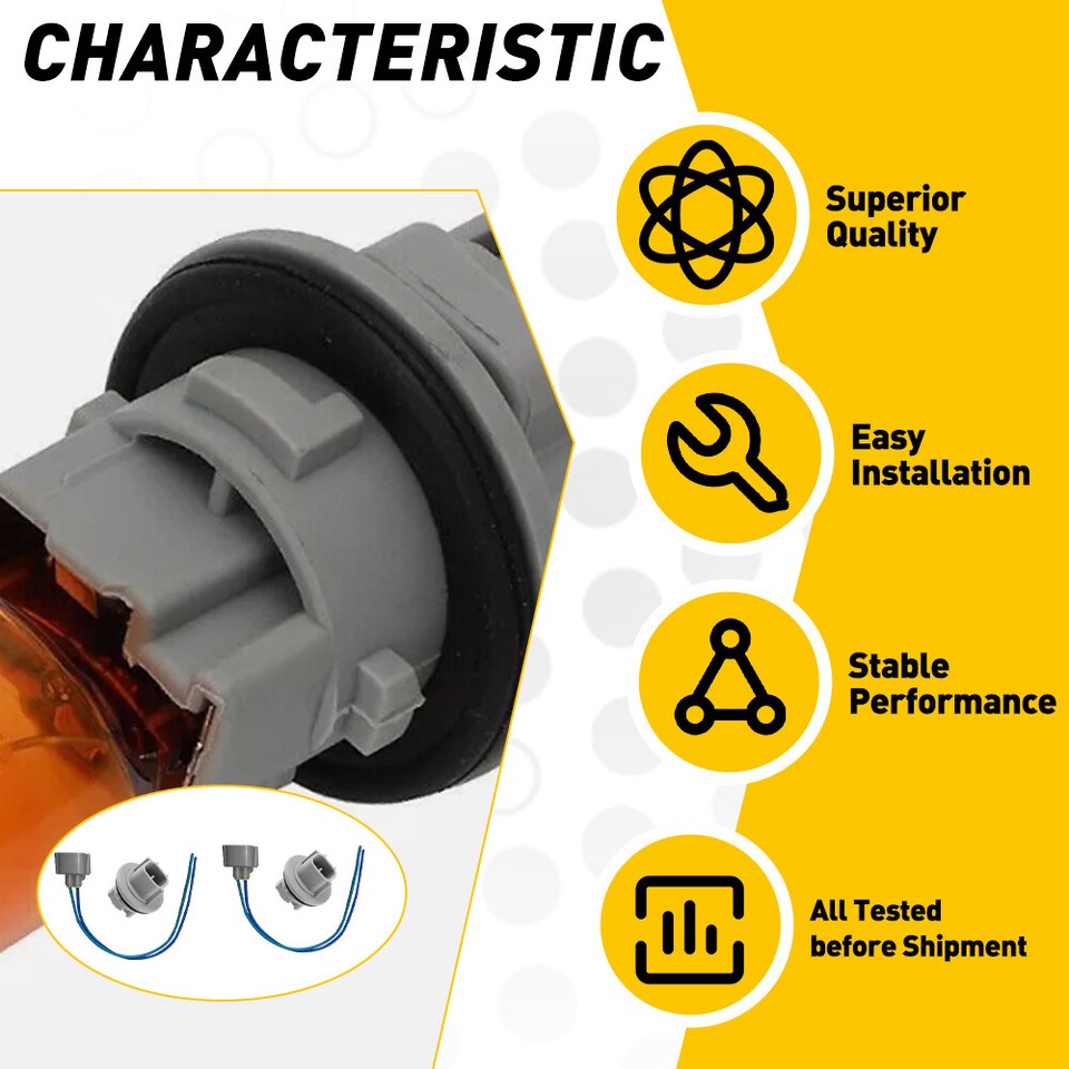 For Toyota 4Runner Highlander Headlight Turn Signal Bulb Socket Wire ...