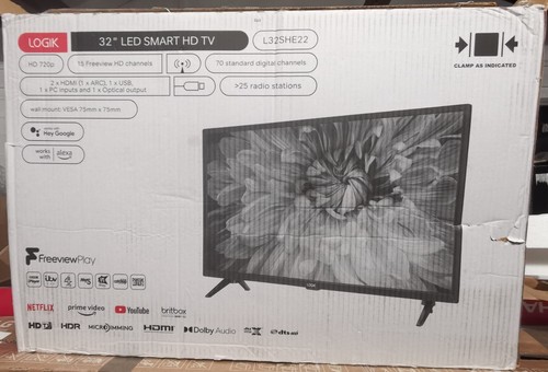 LOGIK L32SHE22 32" Smart HD Ready HDR LED TV With Google and Alexa ...