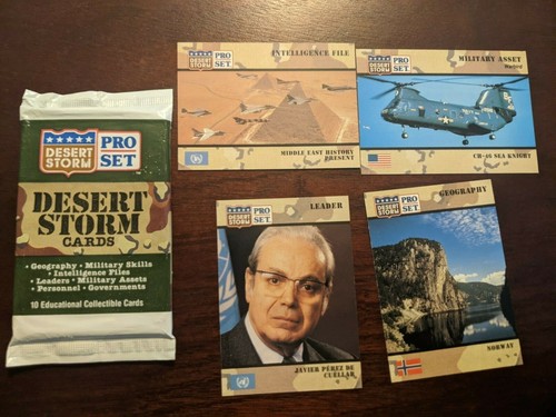 Desert Storm Pro Set Trading Cards unopened pack and #'s 41,77,142,244 ...