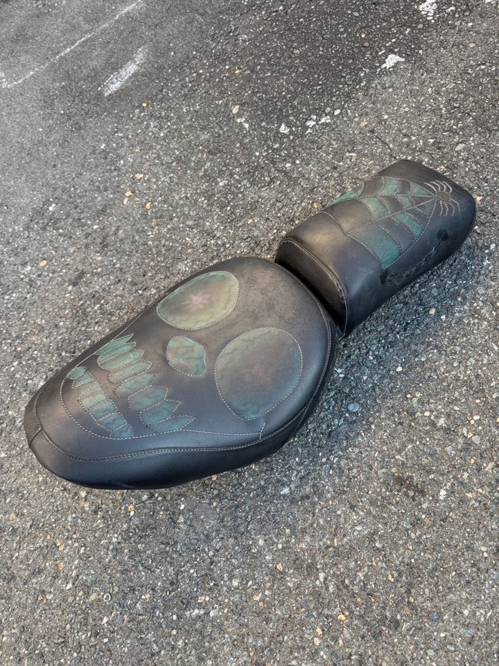 Harley Davidson Corbin Gentry Seat Skull Spider Spiderweb Shovelhead ...