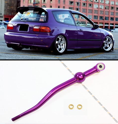FOR 90-00 ACURA INTEGRA PURPLE MANUAL DUAL BEND CURVE SHORT THROW QUICK ...