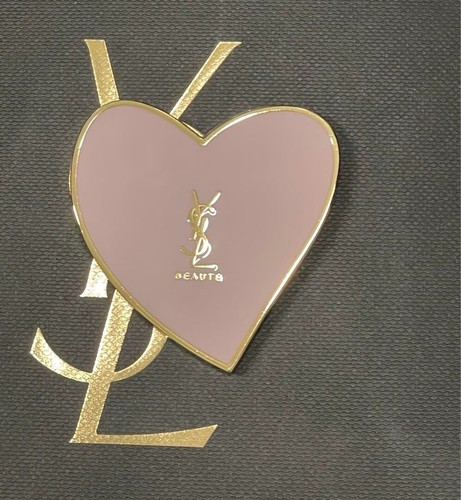 YSL hand mirror heart compact novelty 5 x 5cm YVES SAINT LAURENT Pink ...