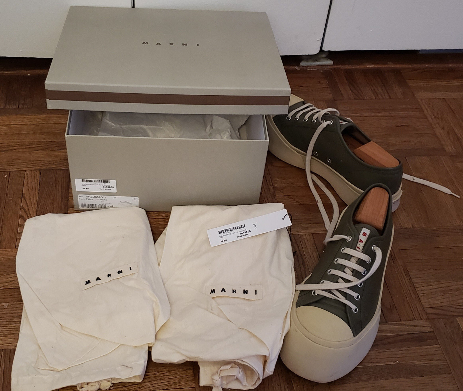 Marni FW21 Pablo Leather Sneakers with chunky platform sole - Mens 9 EU ...