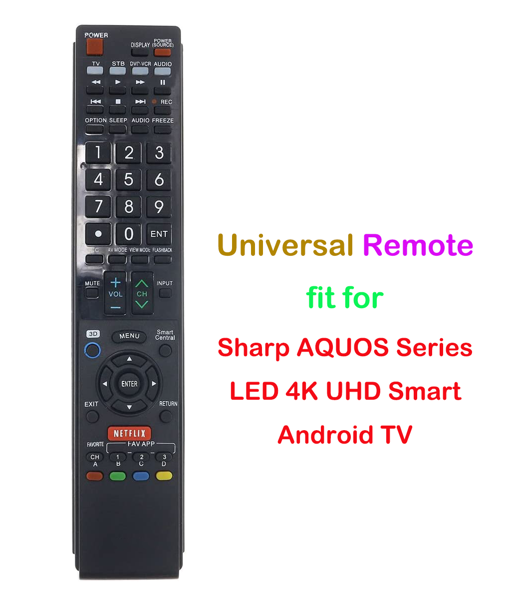 Universal Remote Compatible for SHARP AQUOS Series TV 4T-C70BK2UD ...