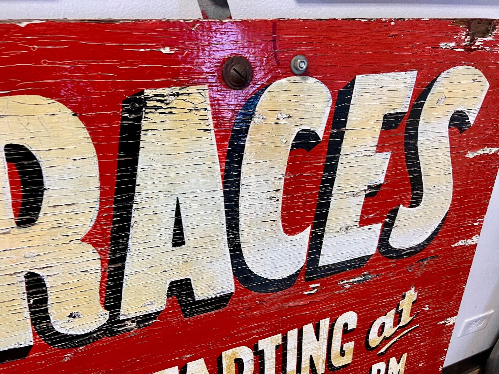 Santa Fe Speedway Circa 1950's Vintage Wooden Sign, Original and ...