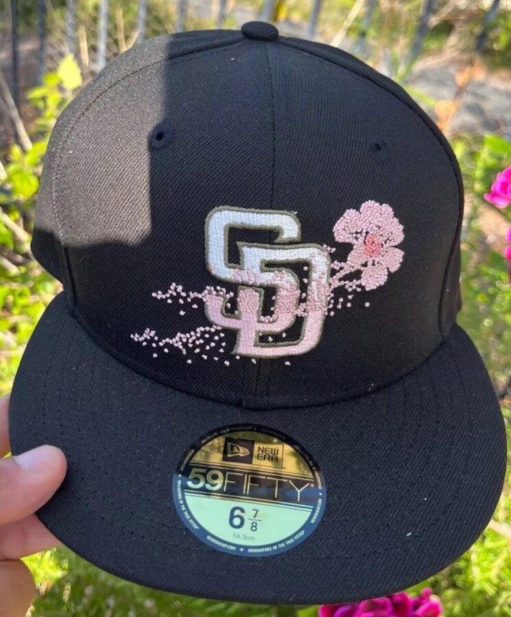 New Era San Diego Padres Dotted Floral 59FIFTY Hat Black Pink | eBay