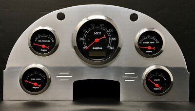 1956 Ford Car 5 Gauge Dash Panel Insert Polished Aluminum Programmable ...