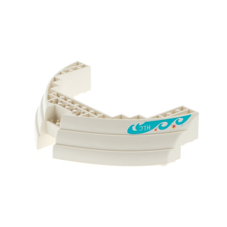 1x Lego Boat Bug 16x10x3 White Railing Hull Ship 14740 64645pb01 | eBay