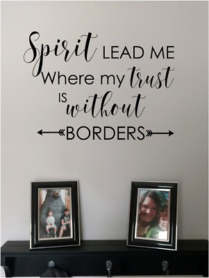 Spirit Lead Me Wall Sticker Vinyl Decals Art Bible Verse lettering ...