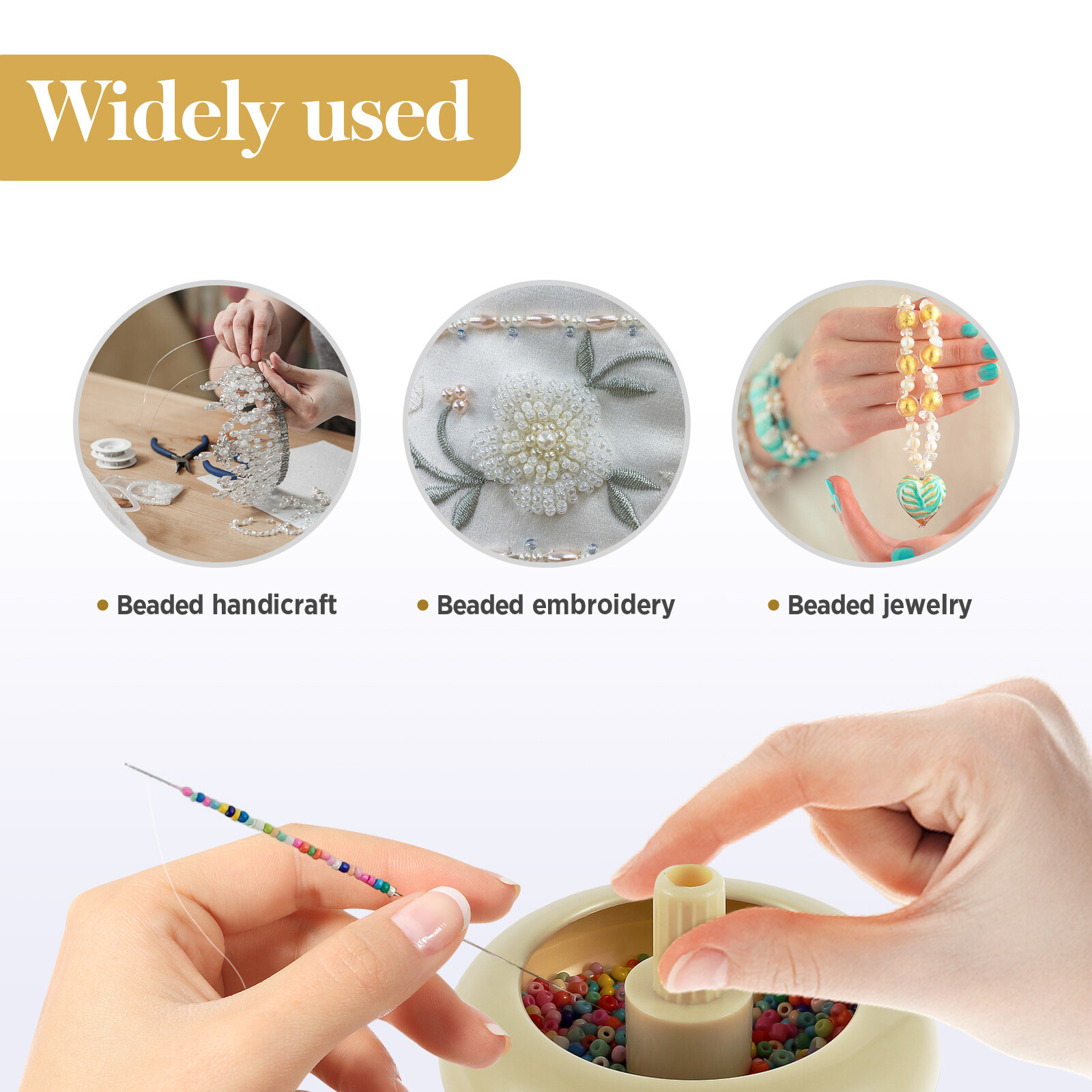 Bead Spinner Portable Spin Bead Loader Effort-Saving Beading Bowl ...