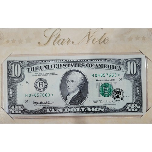 US Currency $10 Star Note Uncirculated 1995 H04857663* | eBay