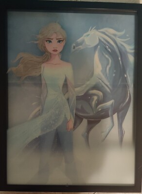 Disney Frozen Elsa Nokk Horse Shadow Box Wall Hanging Art 15 W X 21 H ...