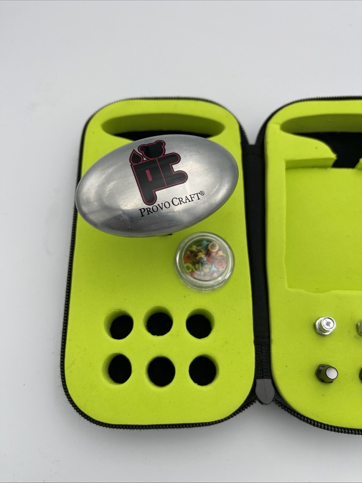 Provo Craft Zision Silent Setter Hammerless Eyelet Tool Set w/ Zip Case ...